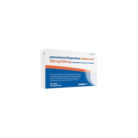 PARACETAMOL/IBUPROFENO SANDOZ CARE 500 MG/200 MG 16 COMPRIMIDOS RECUBIERTOS